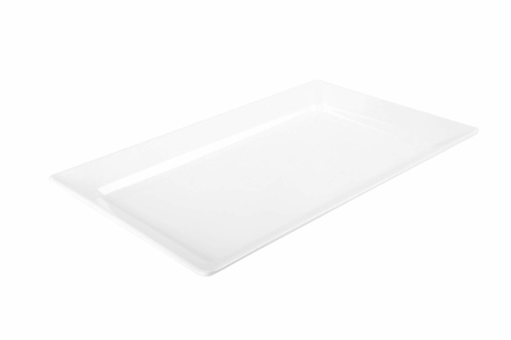 Melamine Rectangle Plate 17.25 - White - Mambos Online Store
