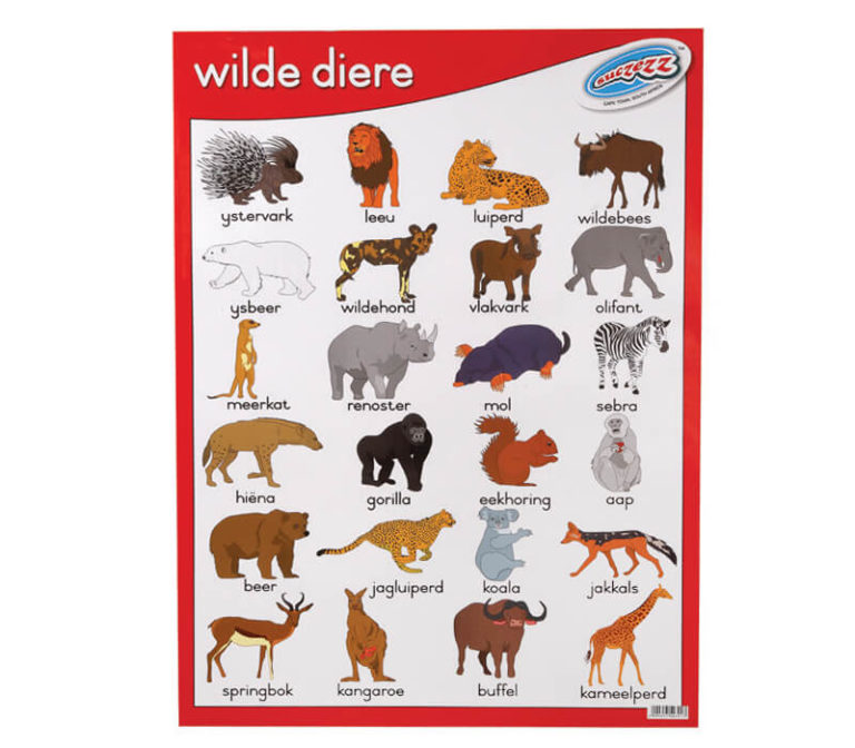 Wilde Diere Muurkaart - Mambos Online Store