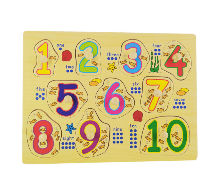 Numbers 1-10 Knob Puzzle - Mambos Online Store