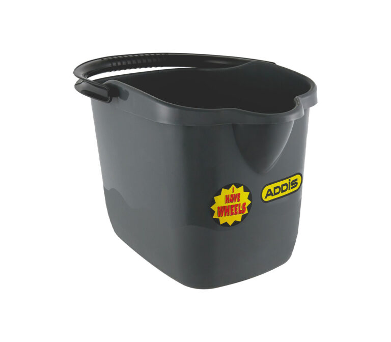 Addis 15.5L Rect bucket with wheels Dark Grey - Mambos Online Store