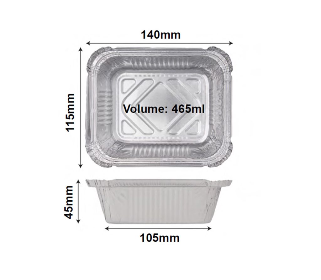 Single Portion Take Away 465ml (FF4133P) with Dome lid (FF/PL413 ...