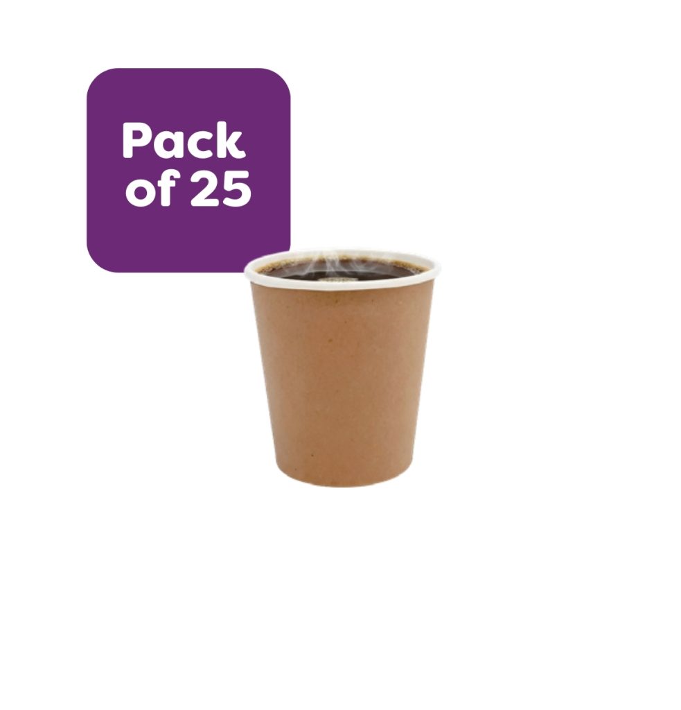 Double Wall Kraft cup 250ml - 25 pack - Mambos Online Store